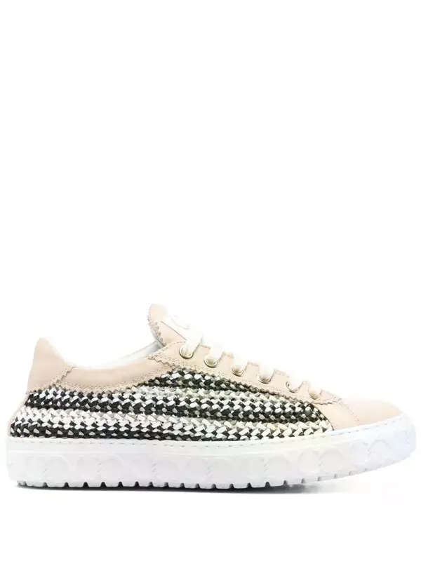 Casadei Woven Low Top Sneakers
