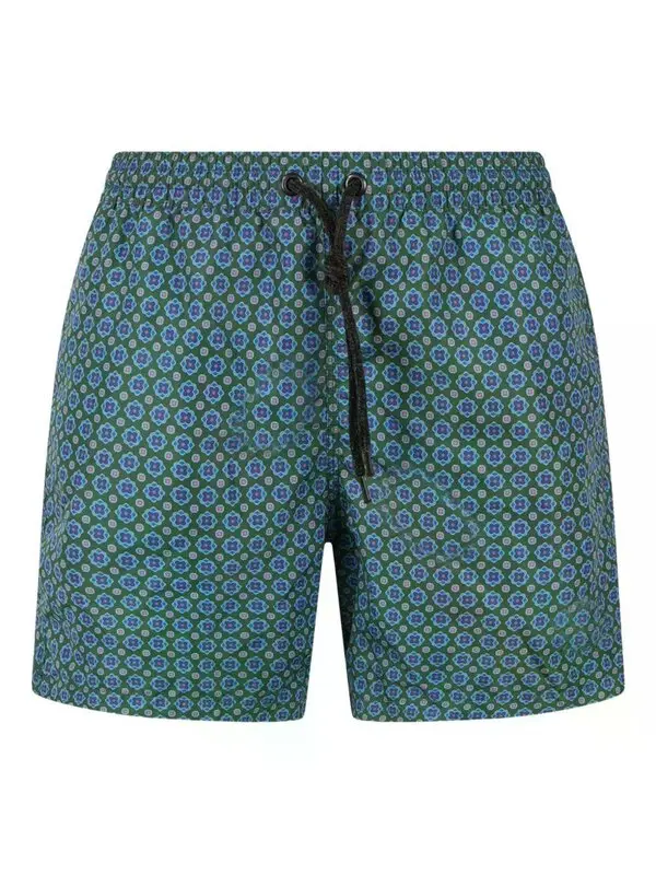 FOUR FASHIONED FRIENDS Patterned Swim Shorts - Blue