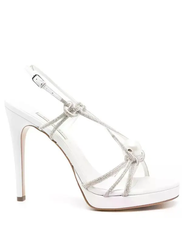 Casadei Metallic Heeled Sandals - Silver