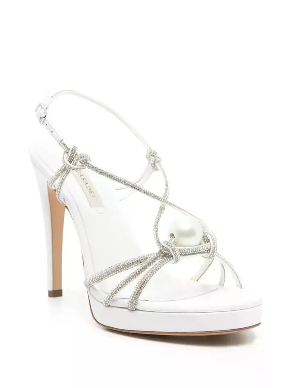 Casadei Metallic Heeled Sandals