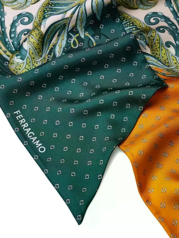 FERRAGAMO Madras-print Silk Bandeau