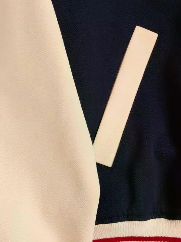Valentino Garavani Vlogo Patch Bomber Jacket - Blue