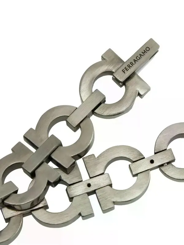 FERRAGAMO Gancini Chain Bracelet - Silver