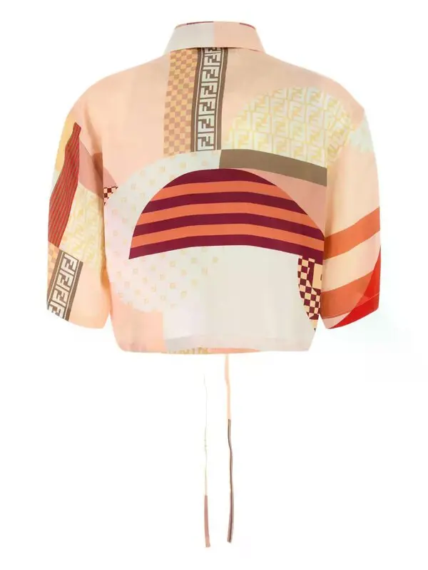 Fendi Graphic-print Cropped Shirt