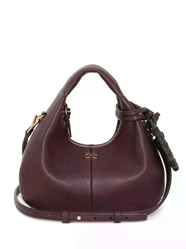GANNI Mini Knot-detail Tote Bag - Brown