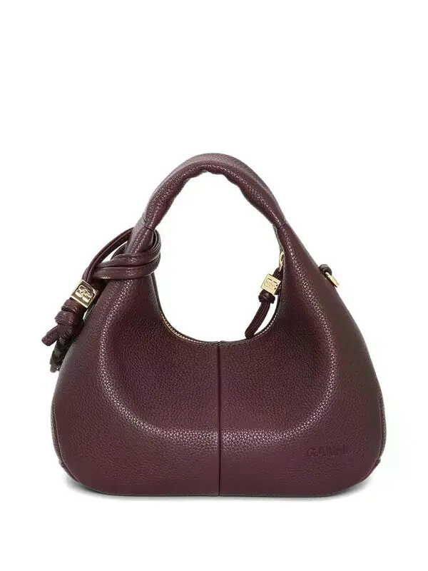 GANNI Mini Knot-detail Tote Bag - Brown