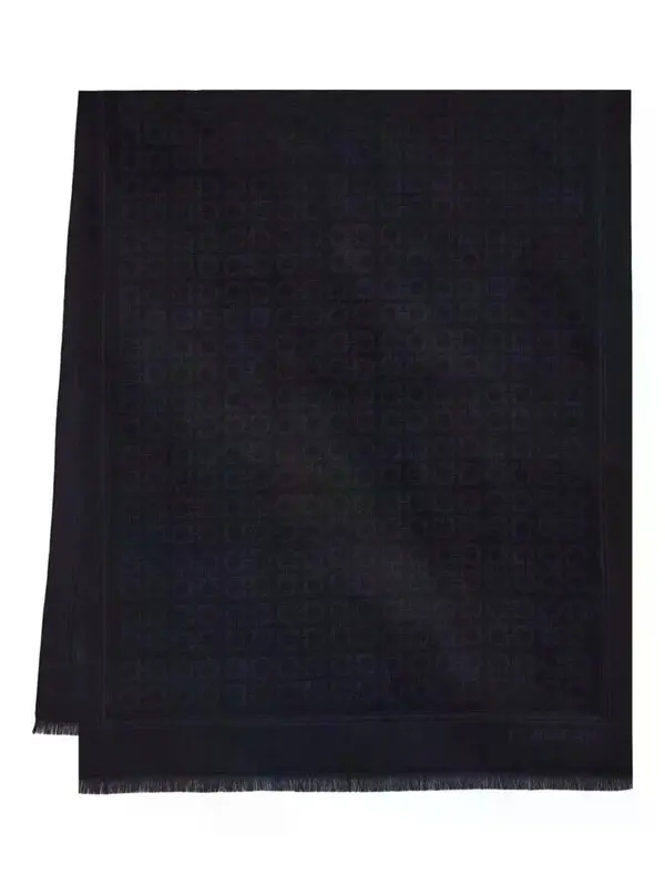 FERRAGAMO Gancini Scarf - Black