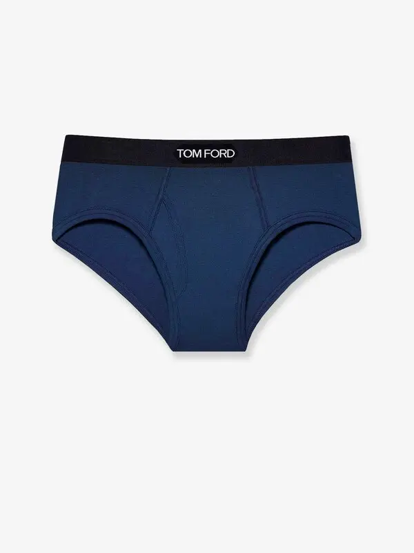 TOM FORD Brief Stretch Cotton Slip - Blue