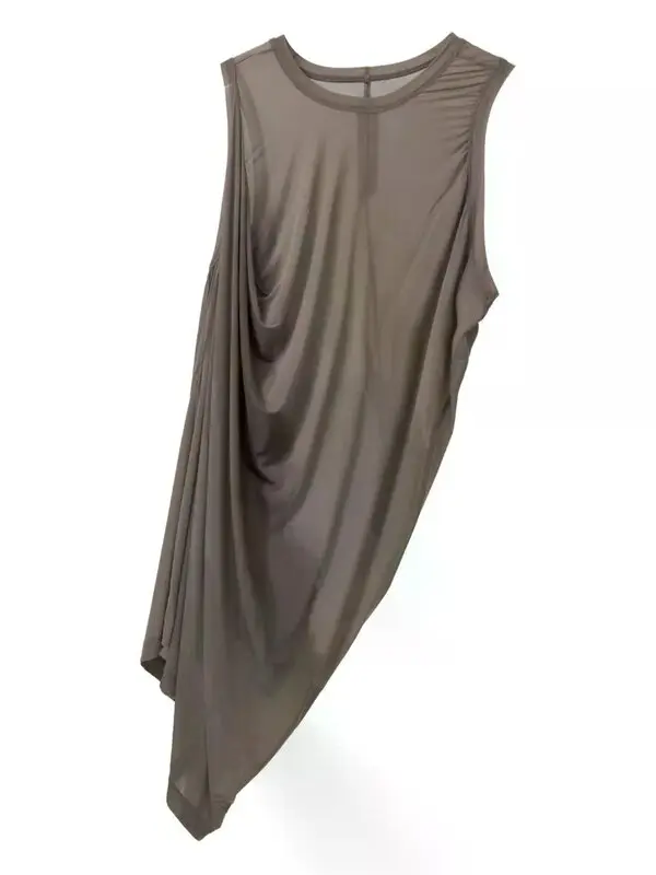 Rick Owens Asymmetrical Draped Tank Top - Brown