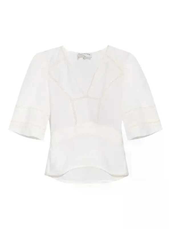 Munthe Puff-sleeve Embroidered Blouse
