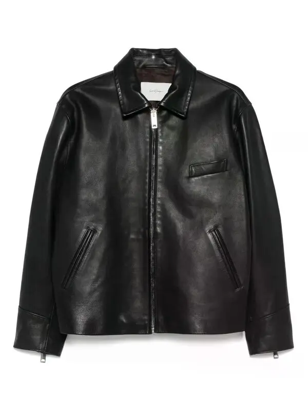 SECOND / LAYER Leather Bomber Jacket