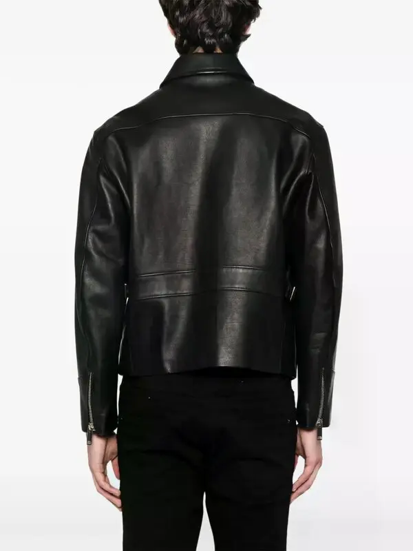 SECOND / LAYER Leather Bomber Jacket