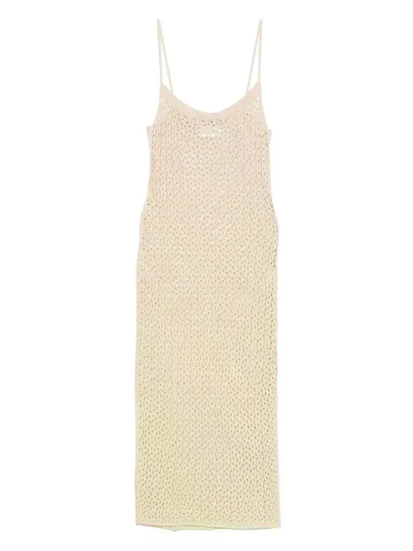 MALINA Claudine Knitted Beach Dress - Neutrals