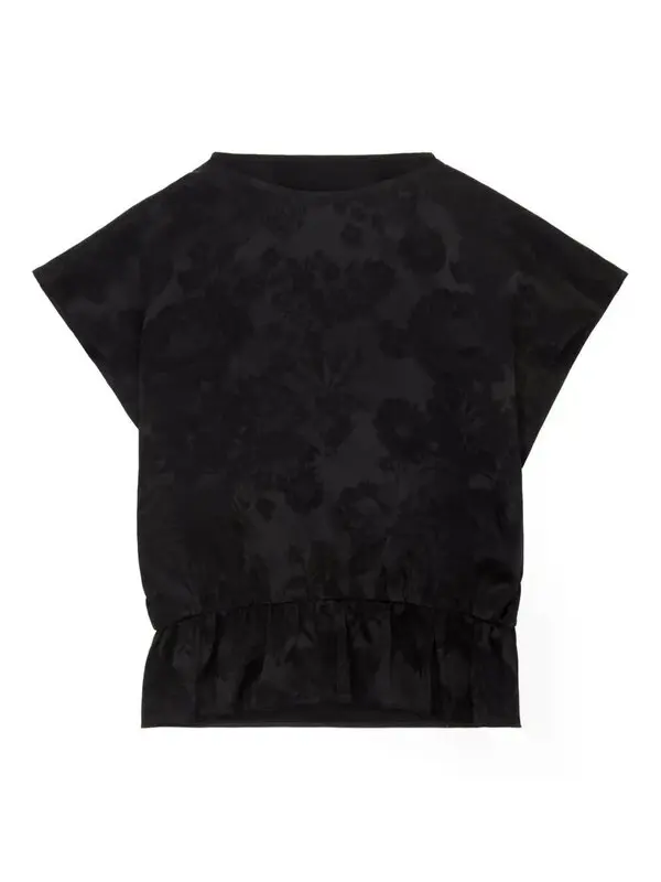 MAISON MARGIELA Floral-brocade Blouse - Black