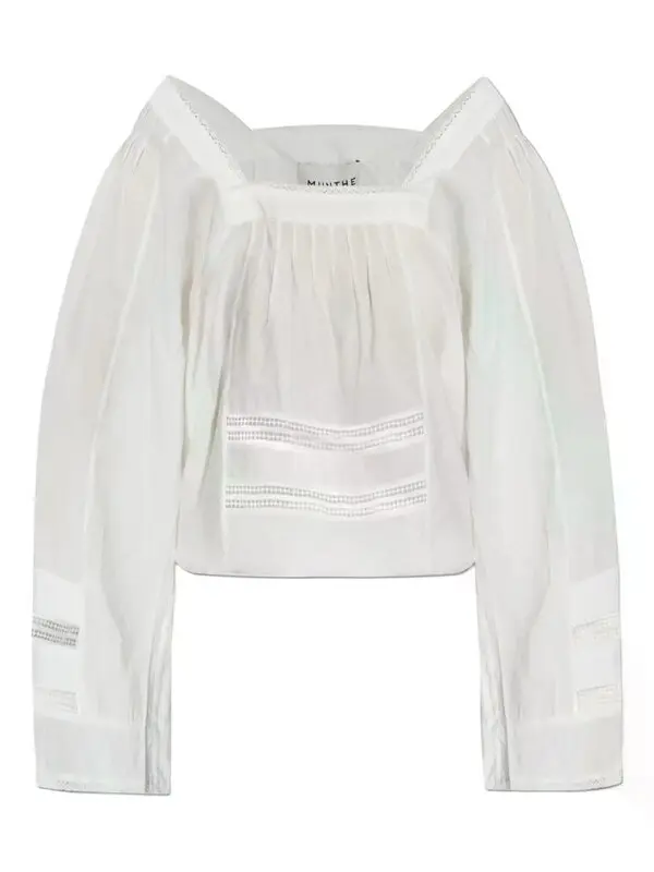 Munthe Square Neck Pleated Blouse