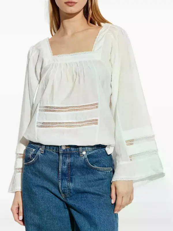 Munthe Square Neck Pleated Blouse