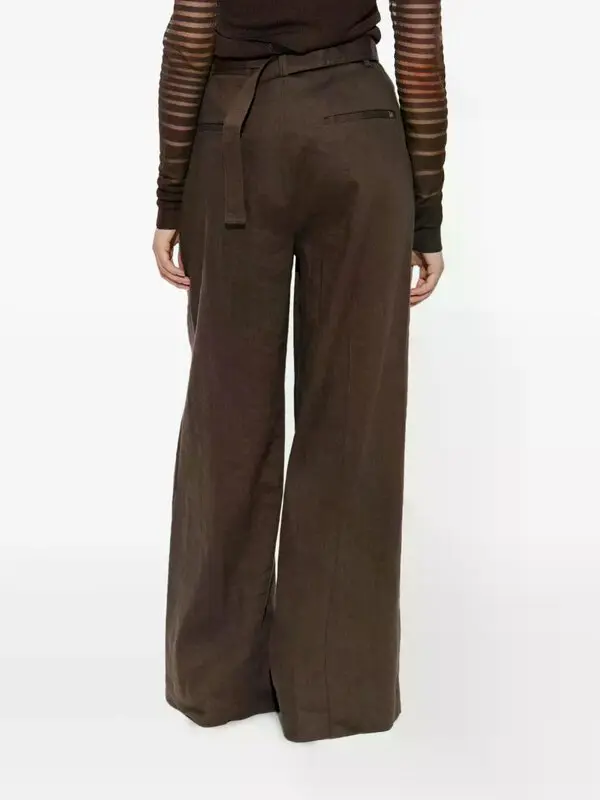 Helmut Lang High-waisted Belted Trousers