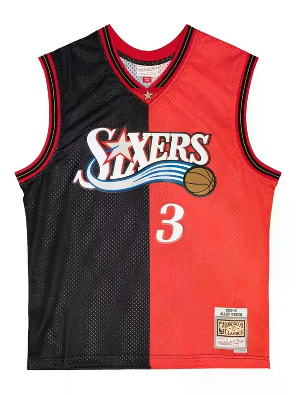 Mitchell & Ness X Nba Philadelphia 76ers 2000 Allen Iverson Split Swingman Tank Top - Black