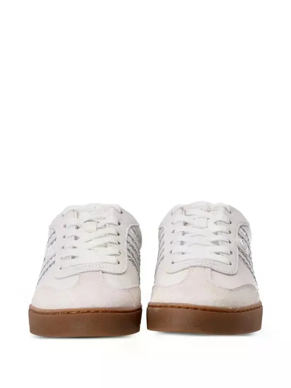 Michael Kors Scotty Rhinestone-embellished Sneakers - White