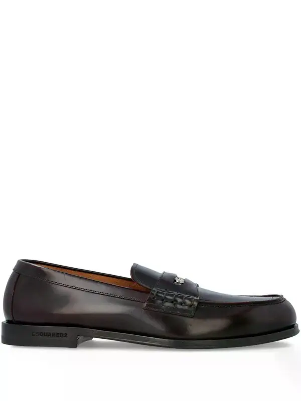 Dsquared2 Leather Penny Loafers