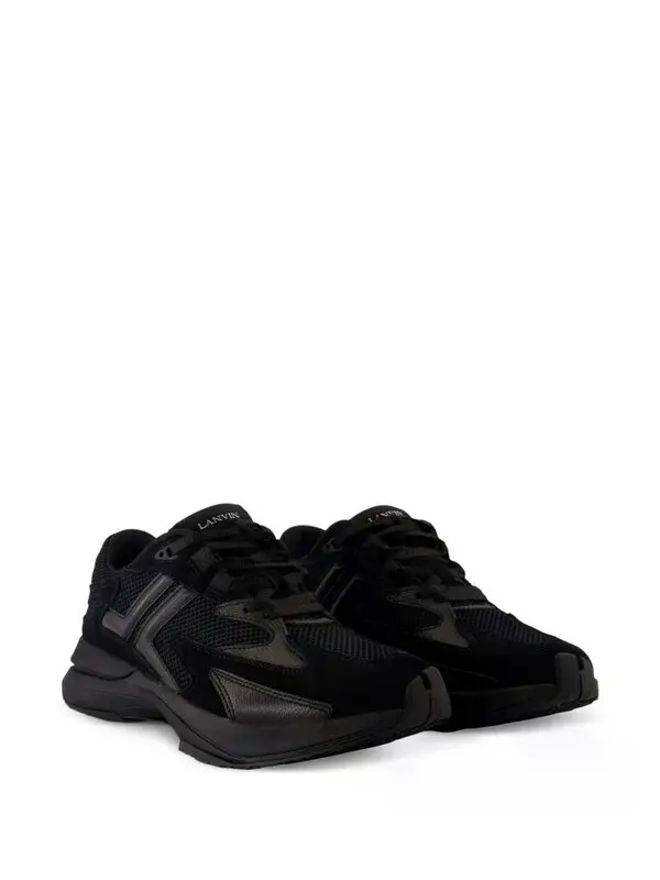 LANVIN Mesh-panelled Sneakers - Black
