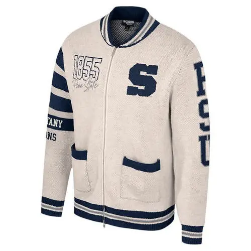 COLOSSEUM Penn State Nittany Lions Jacquard Full-zip Sweater