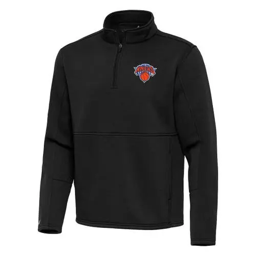 ANTIGUA New York Knicks Twist Quarter-zip Pullover Top