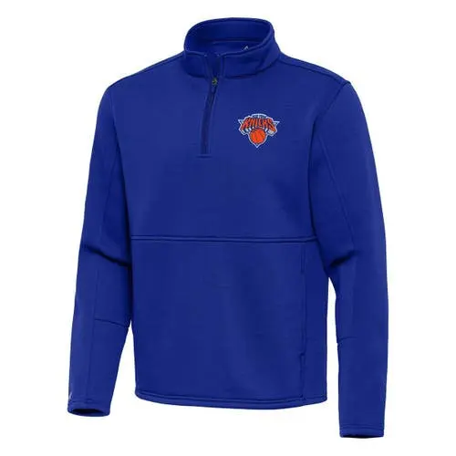 ANTIGUA New York Knicks Twist Quarter-zip Pullover Top