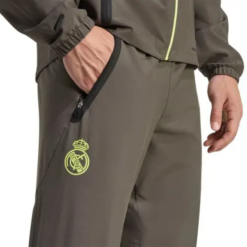 Adidas Real Madrid 2025/26 Tiro Vis Tech Travel Pants - Olive
