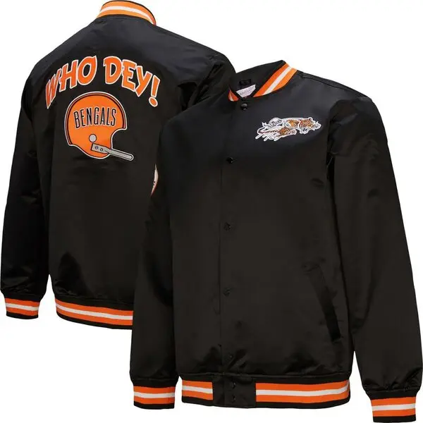 Mitchell & Ness Cincinnati Bengals Satin Full-snap Jacket