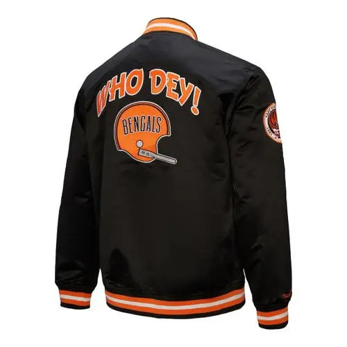 Mitchell & Ness Cincinnati Bengals Satin Full-snap Jacket