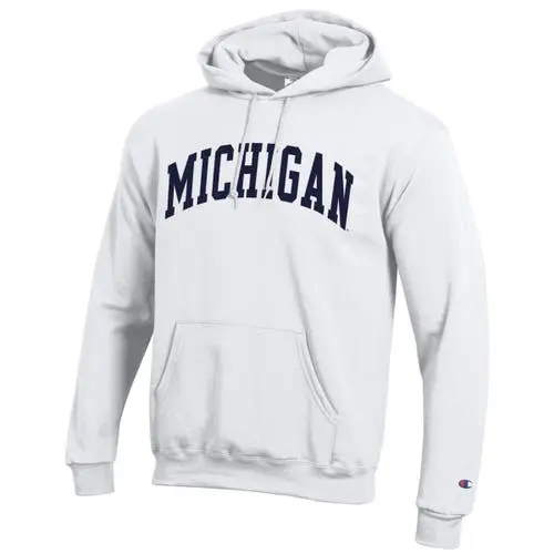 Champion Michigan Wolverines Basic Arch Fleece Pullover Hoodie