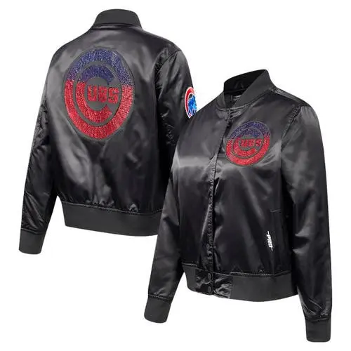 PRO STANDARD Chicago Cubs Rhinestone Satin Jacket