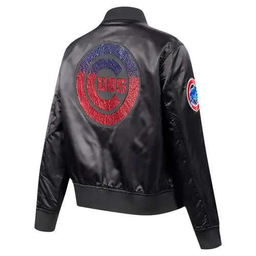 PRO STANDARD Chicago Cubs Rhinestone Satin Jacket