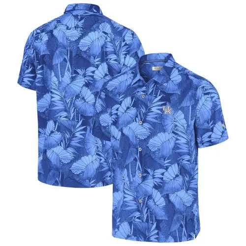 Tommy Bahama Kentucky Wildcats Coast Nuevo Fronds Button-up Shirt - Blue