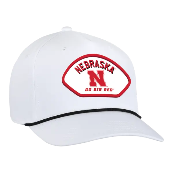 AHEAD Nebraska Huskers Alto Rope Adjustable Hat - White