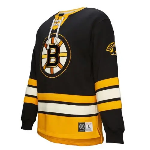 Mitchell & Ness Boston Bruins Heritage Lace-up Pullover Sweatshirt