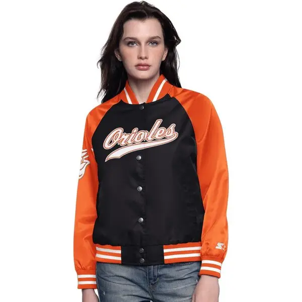 STARTER Baltimore Orioles Home Run Varsity Jacket