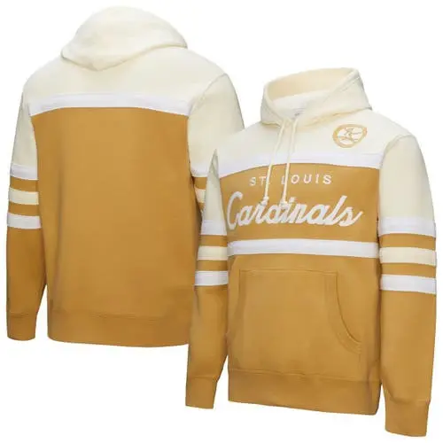 Mitchell & Ness St. Louis Cardinals Head Coach Pullover Hoodie - Tan