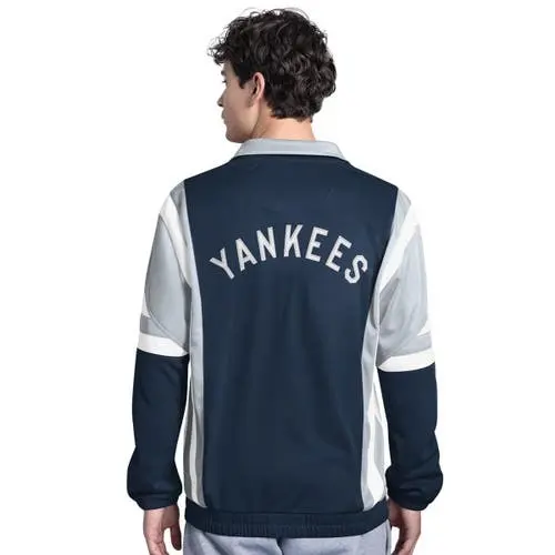 STARTER New York Yankees Contender Tricot Track Jacket - Navy