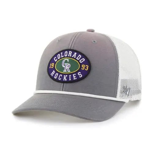 '47 Colorado Rockies Tide Sweep Rope Trucker Adjustable Cap - Gray