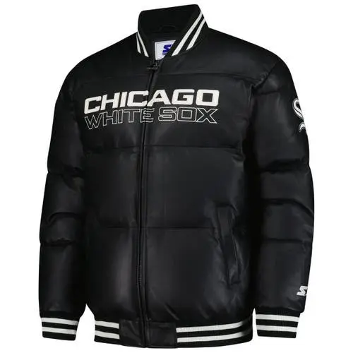 STARTER Chicago White Sox Full-zip Leather Jacket