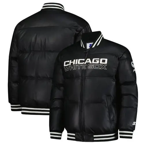 STARTER Chicago White Sox Full-zip Leather Jacket