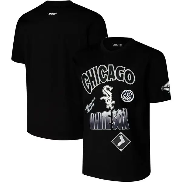 PRO STANDARD Chicago White Sox Turn It Up Dropped Shoulder T-shirt - Black