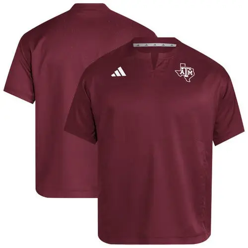 Adidas Texas A&m Aggies Adizero Notch Neck Pullover Top By - Maroon
