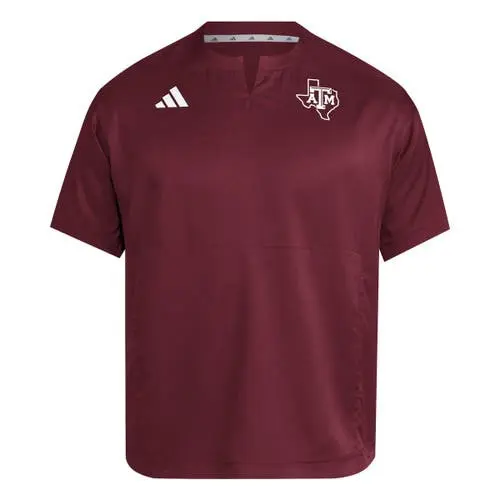 Adidas Texas A&m Aggies Adizero Notch Neck Pullover Top By - Maroon