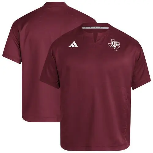 Adidas Texas A&m Aggies Adizero Notch Neck Pullover Top By - Maroon