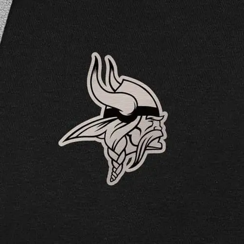 ANTIGUA Minnesota Vikings Brushed Carbon Victory Pullover Hoodie - Black