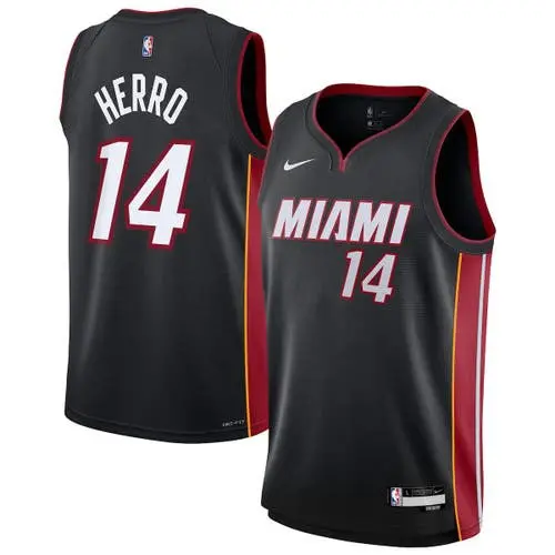 Nike Youth Tyler Herro Miami Heat Swingman Jerseyicon Edition - Black