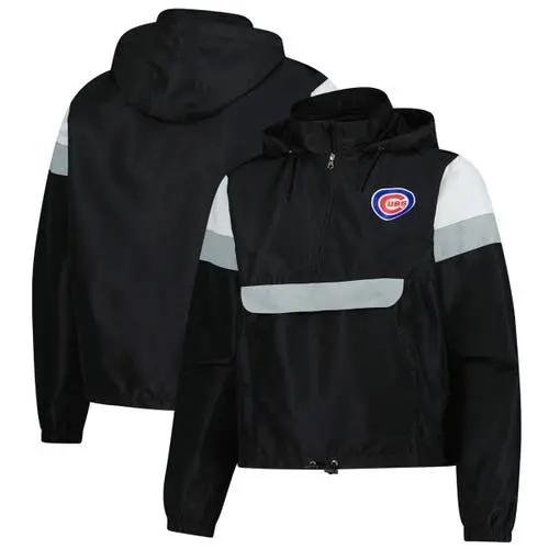 Profile Chicago Cubs Quarter-zip Anorak Hooded Jacket